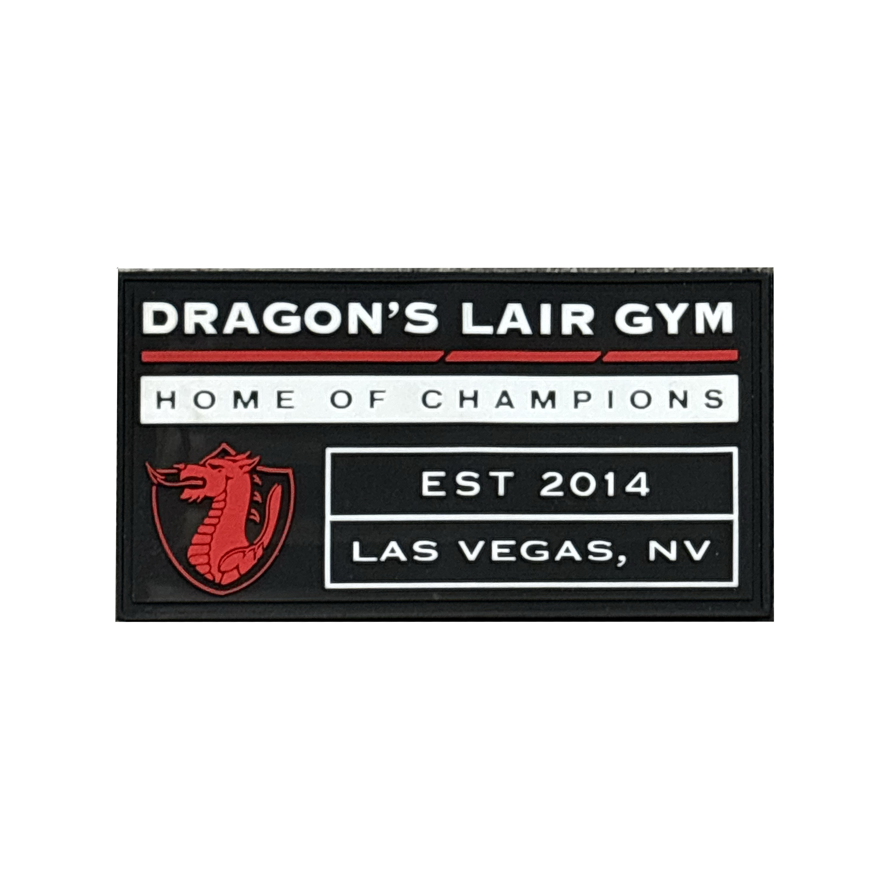 Patch | Home of Champions | Black & Red Rubber – Dragon's Lair Gym